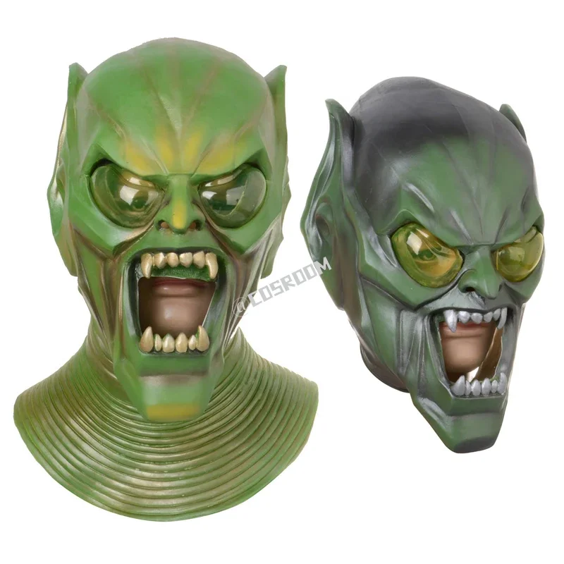 Horror-Halloween-Mask-Green-Goblin-Cosplay-Masks-Full-Head-Latex-Mask ...