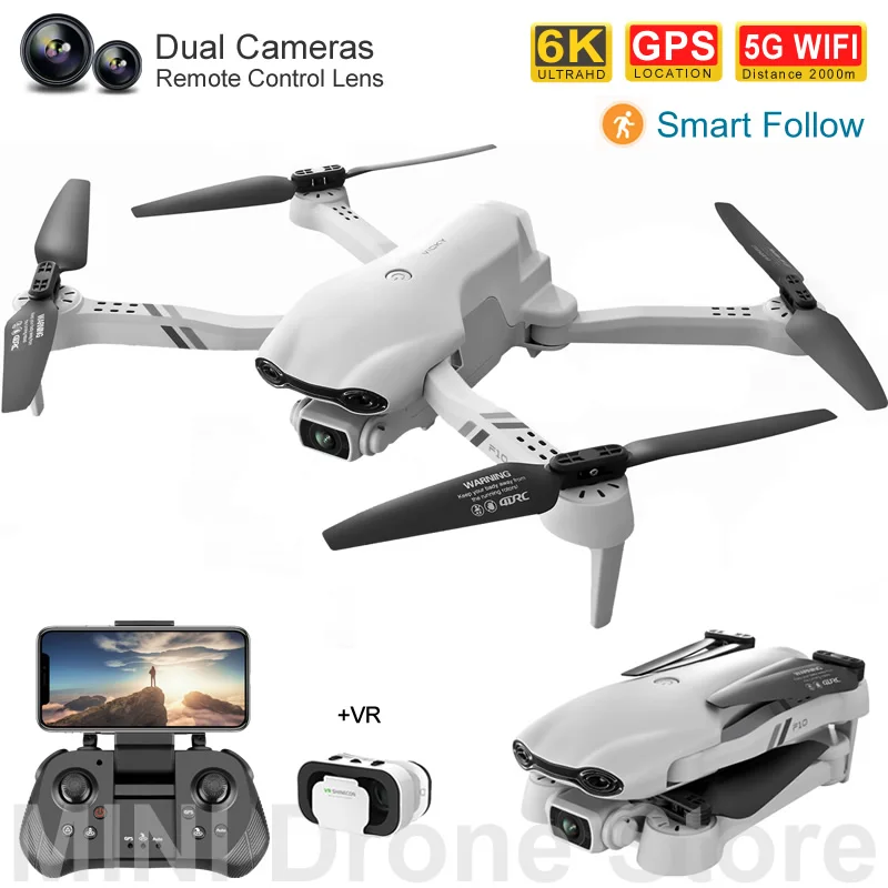 F10 Easy Fly GPS VR Drone 4K Aerial Photography RC Helicopters Gifts ...