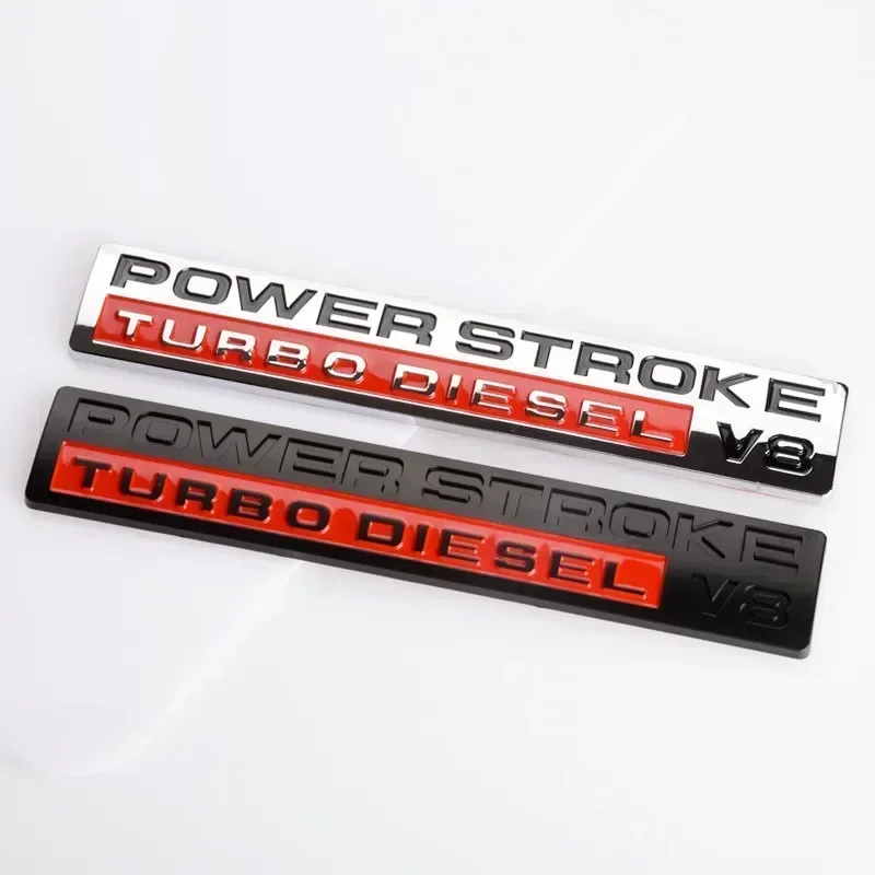 3D ABS POWER STROKE V8 Turbo Diesel Car Rear Trunk Emblem Badge Sticker ...