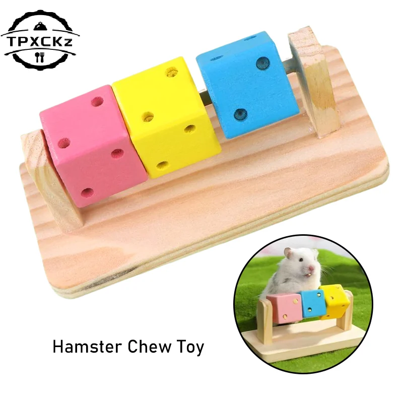 1PC Hamster Chew Toy Wood Platform Grinding Teeth Toys Exercise ...