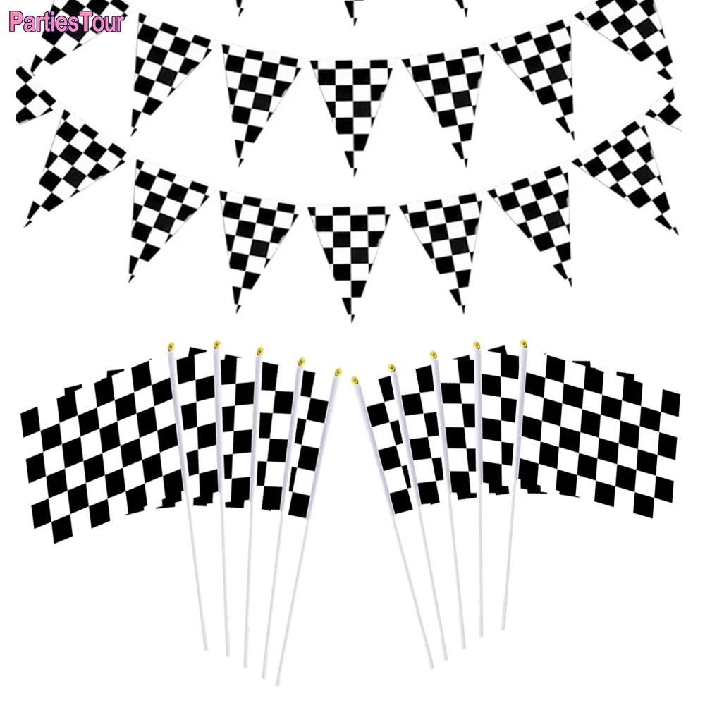 Checkered Flag Banner Clip Art