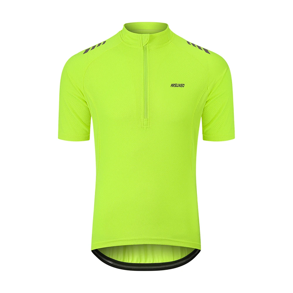 ARSUXEO-Men-s-Cycling-Jersey-Short-Sleeves-Half-Zipper-Bike-Shirts ...