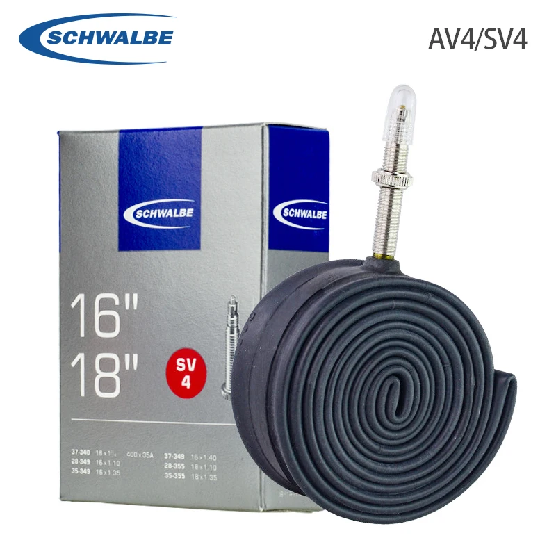 Schwalbe 16/18inch Bicycle Inner Tube 16" 18" for Bike Inner Tube 16x1 3/8 -18x1 1/8 AV4 SV4 ...