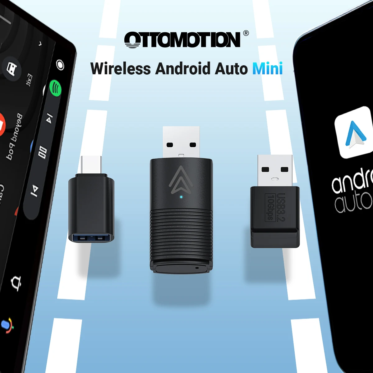 2024-Wireless-Android-Auto-Dongle-Mini-Wired-to-Wireless-Adapter-Car ...