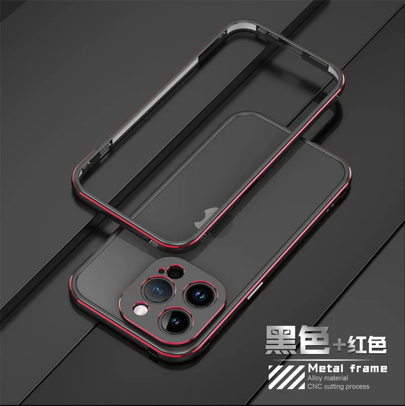 Bumper for Apple iPhone 14 Pro Max Glitter Metal Aluminum Frame Hard ...