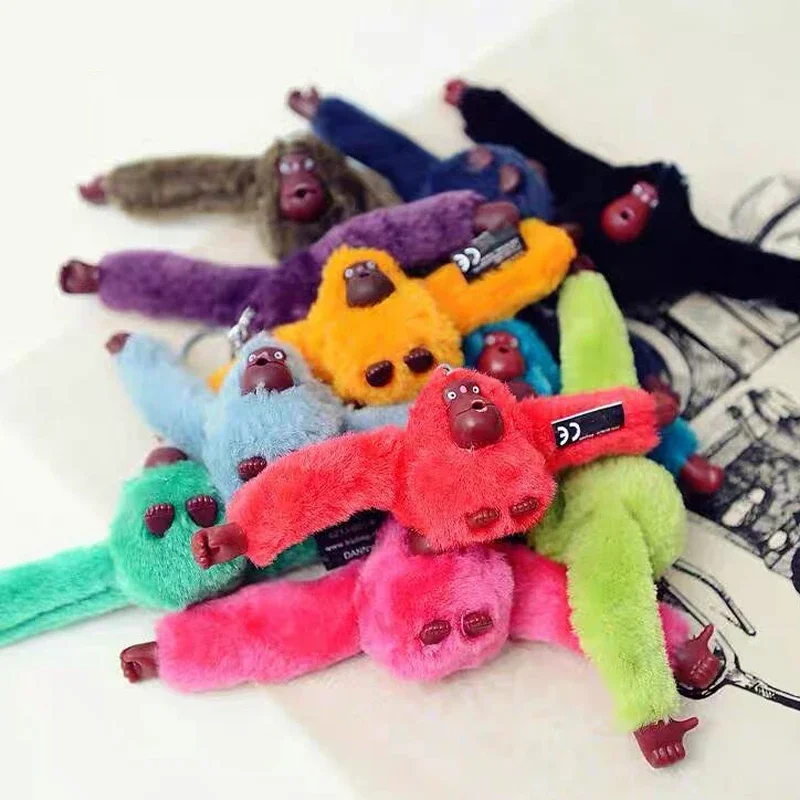Cartoon-Monkey-Keychain-Rings-Unisex-Plush-Animal-Long-Arm-Keychains ...