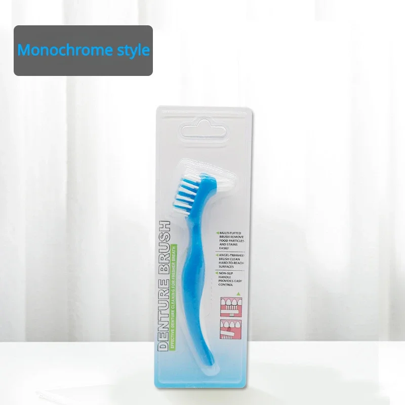 1pc Denture Cleaning False Teeth Brush Dual Heads Gum Cleaner Oral ...