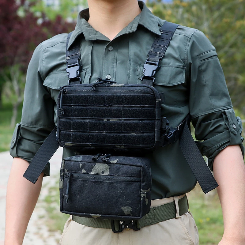 Quick Release Tactical Vest Chest Hanging Multifunctional Outdoor ...