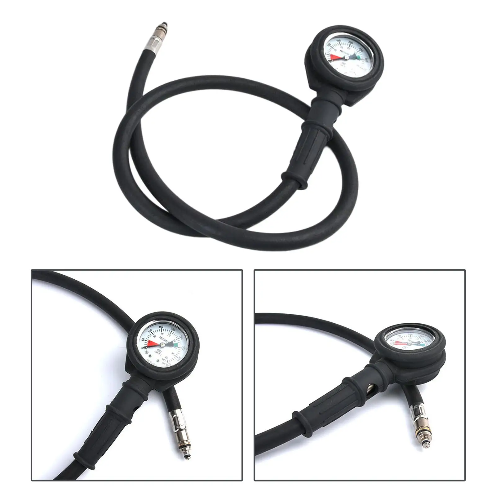 Premium-Diving-Console-Scuba-Dive-Pressure-Gauge-400Bar-Checker-Tester ...