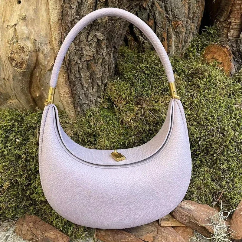 Luxury-Designer-Leather-Crescent-Bag-Niche-Simple-Generous-Fashion ...