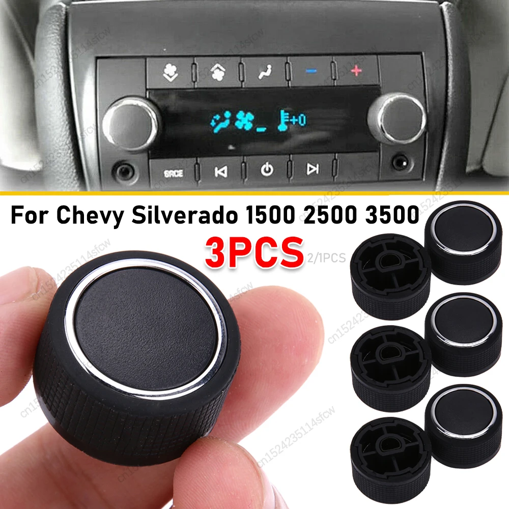 3-1PCS AC Knob Radio Tuning Knob for Chevy Silverado 1500 2500 3500 ...