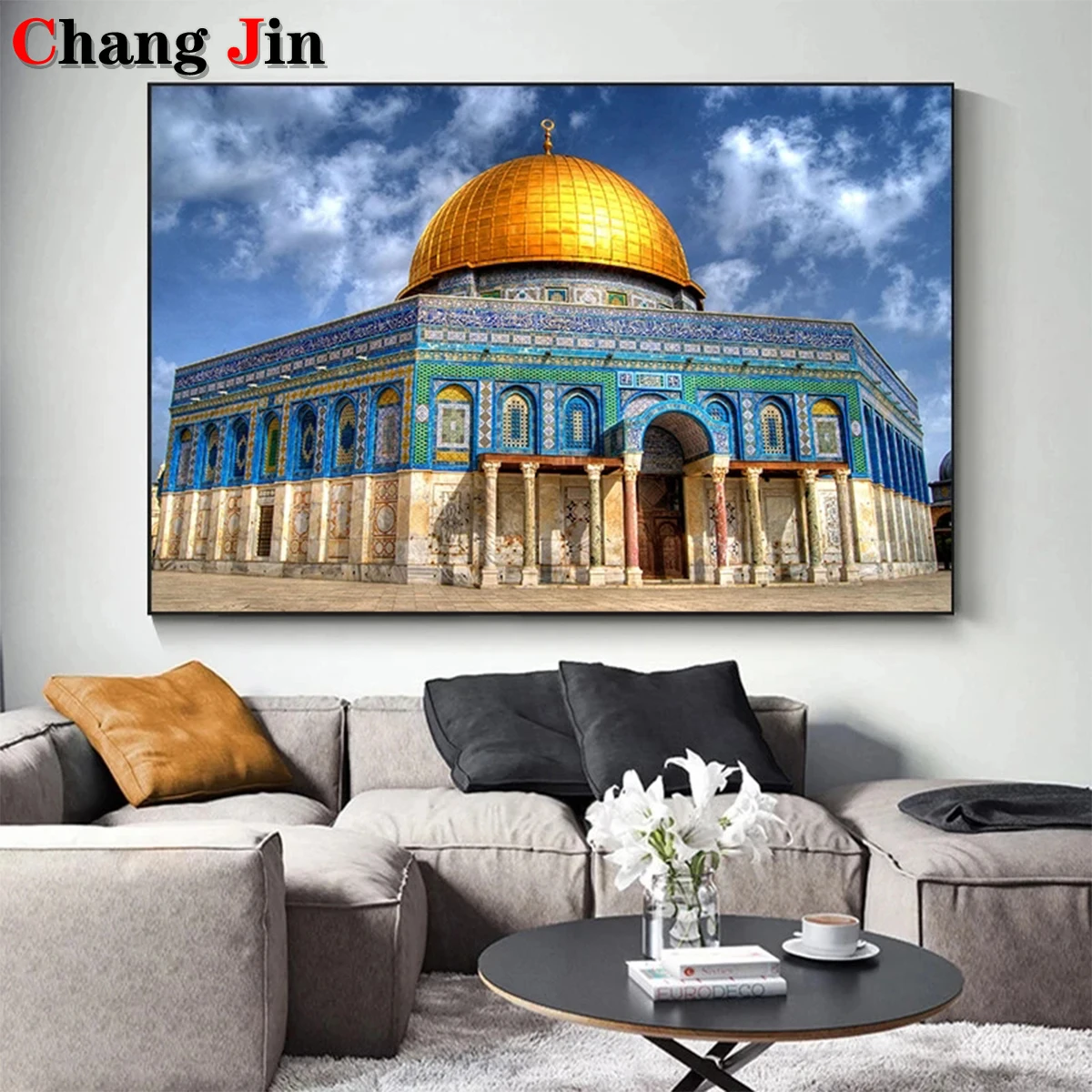Masjid Al Aqsa and Dome Diamond Painting Mosque Cross Stitch Embroidery ...