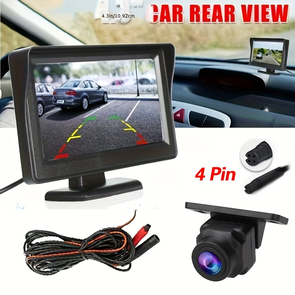 4-3-Inch-TFT-Car-Monitor-Vehicle-Rear-View-Reverse-Backup-Car-Camera ...