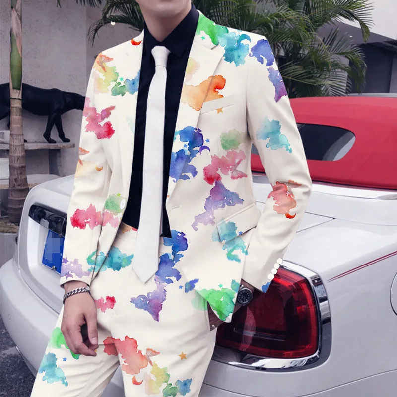 Men-s-Floral-Printed-Pantsuits-Party-Groom-Wedding-Dress-Suits-Stage ...