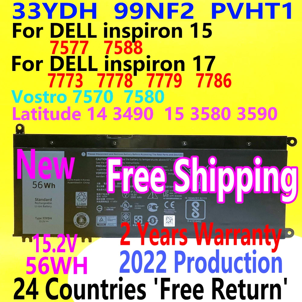 Dell Inspiron 17 7779 Battery 33ydh | Dell Inspiron 15 7577 Battery - New Dell 33ydh - Aliexpress