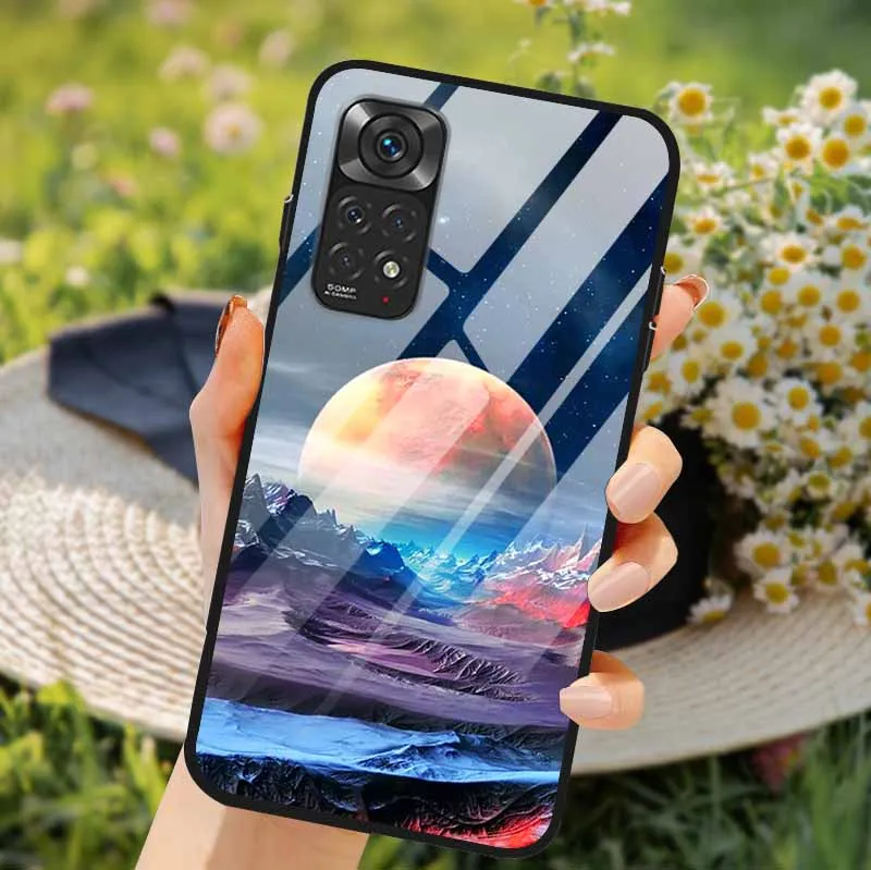 Чехлы для Redmi Note 11 Note 11S, твердая задняя крышка из закаленного ...