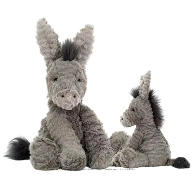 23-40-60CM-Cute-Burro-Peluche-Toys-Lovely-Grey-Donkey-Plush-Dolls ...