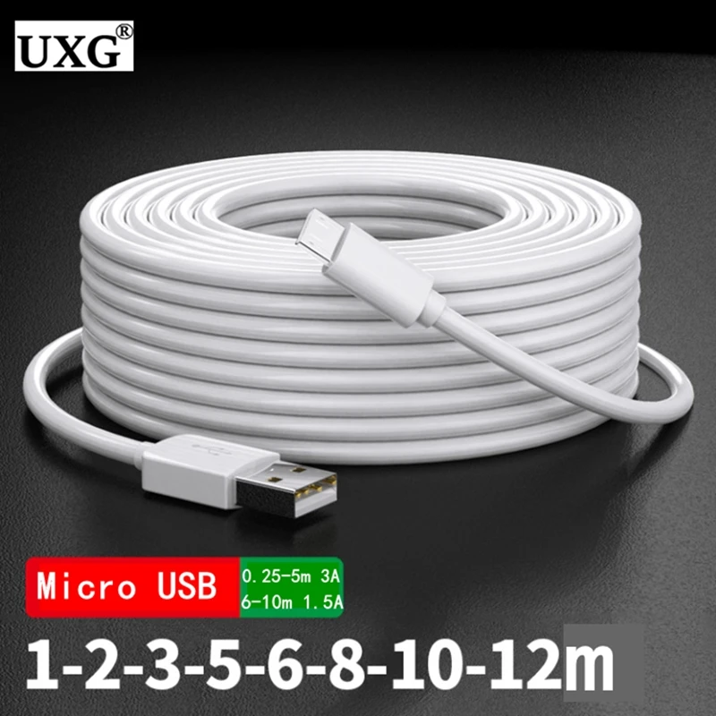 12M 5M Long USB Type C Cable For Samsung S10 Fast Charging USB-C Micro ...