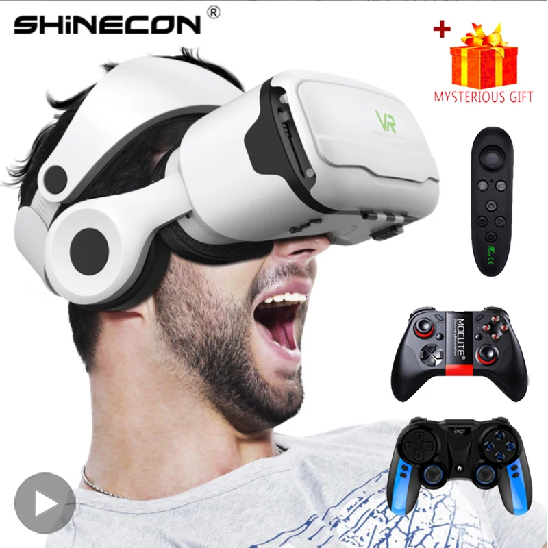 Shinecon Virtual Reality Vr Glasses 3d Headset Viar Device Smart Helmet ...