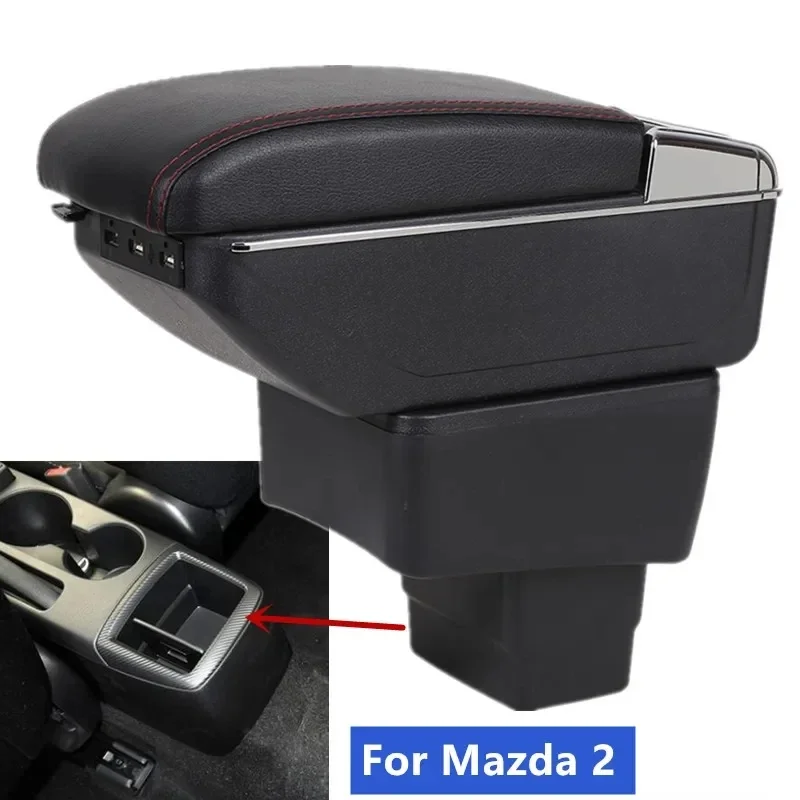 NEW-For-Mazda-2-Armrest-For-Mazda-2-Car-Armrest-Box-Central-storage-Box ...
