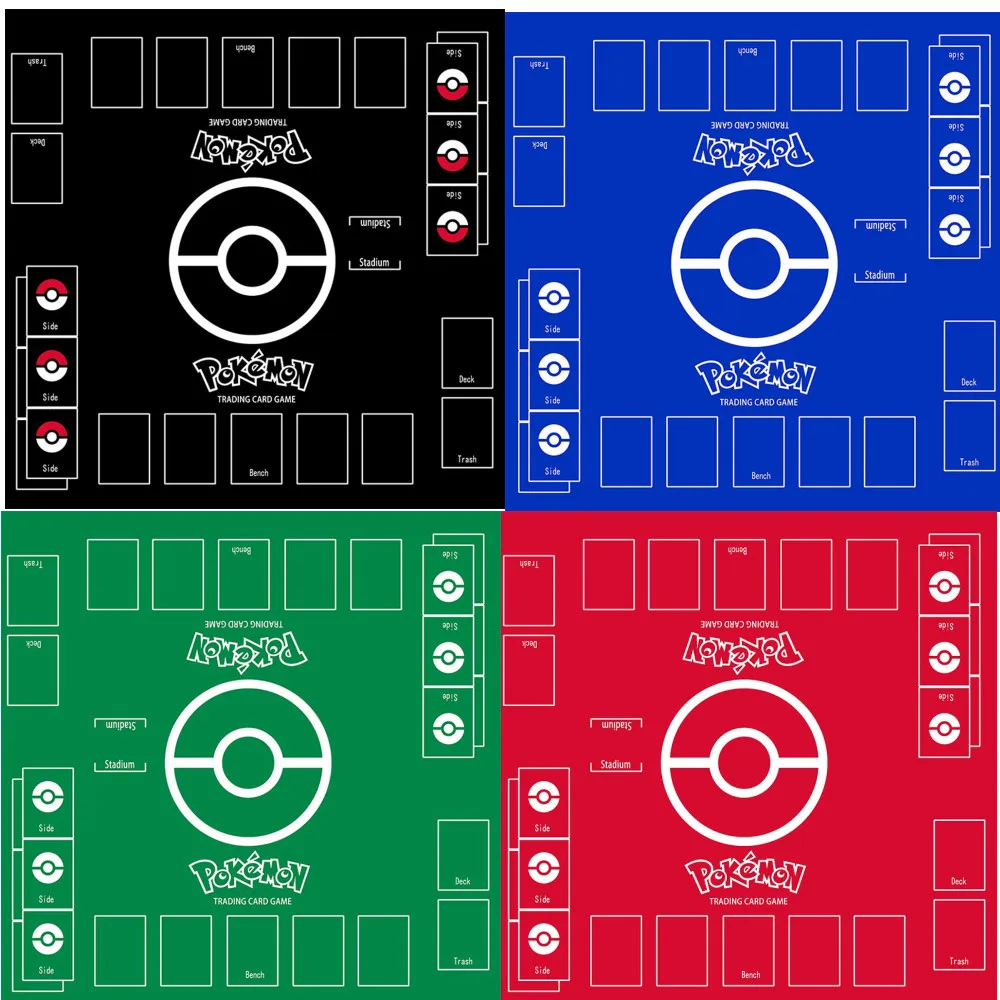 Pokemon Cards Mat Trading Card Game Play Mat Deluxe 2 Player Compatible ...