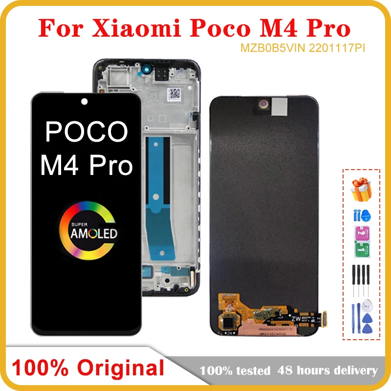 Pantalla-LCD-AMOLED-TFT-Original-de-6-43-pulgadas-para-Xiaomi-POCO-M4 ...