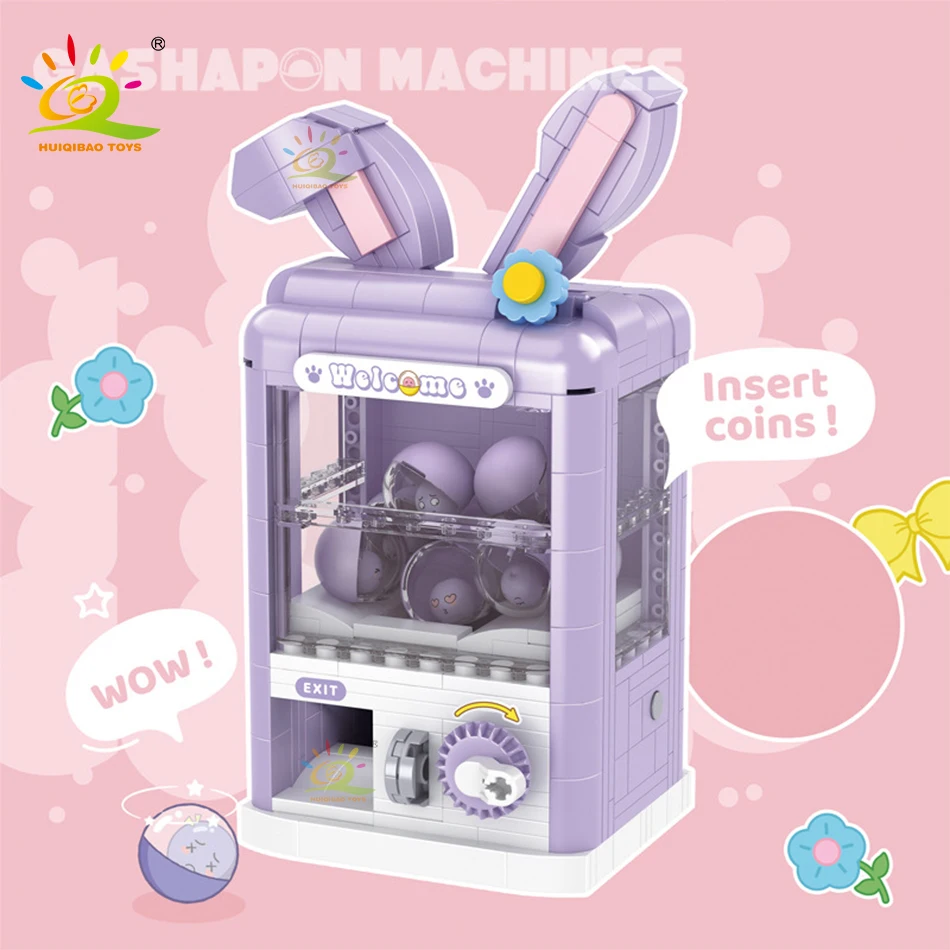HUIQIBAO-Girls-DIY-Fox-Rabbit-Gashapon-Game-Machine-MINI-Building ...