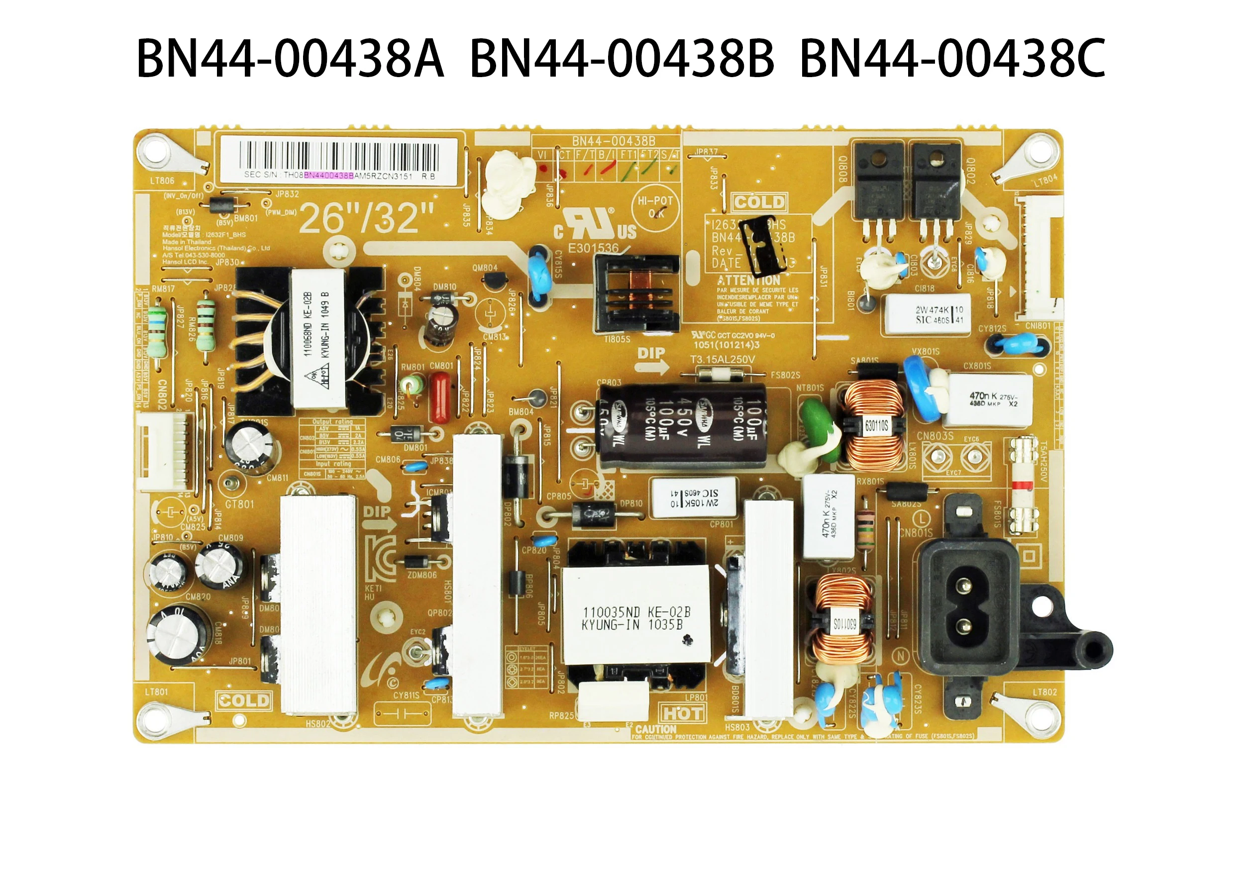 BN44-00438A-BN44-00438B-BN44-00438C-LN32D403E4D-LN32D430G3D-LN32D450G1D ...