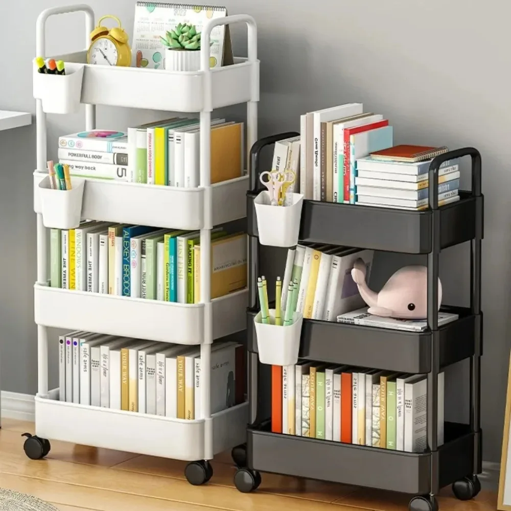 Mobile-Storage-Rack-Trolley-Magazine-Shelf-Rolling-Kitchen-Utility ...