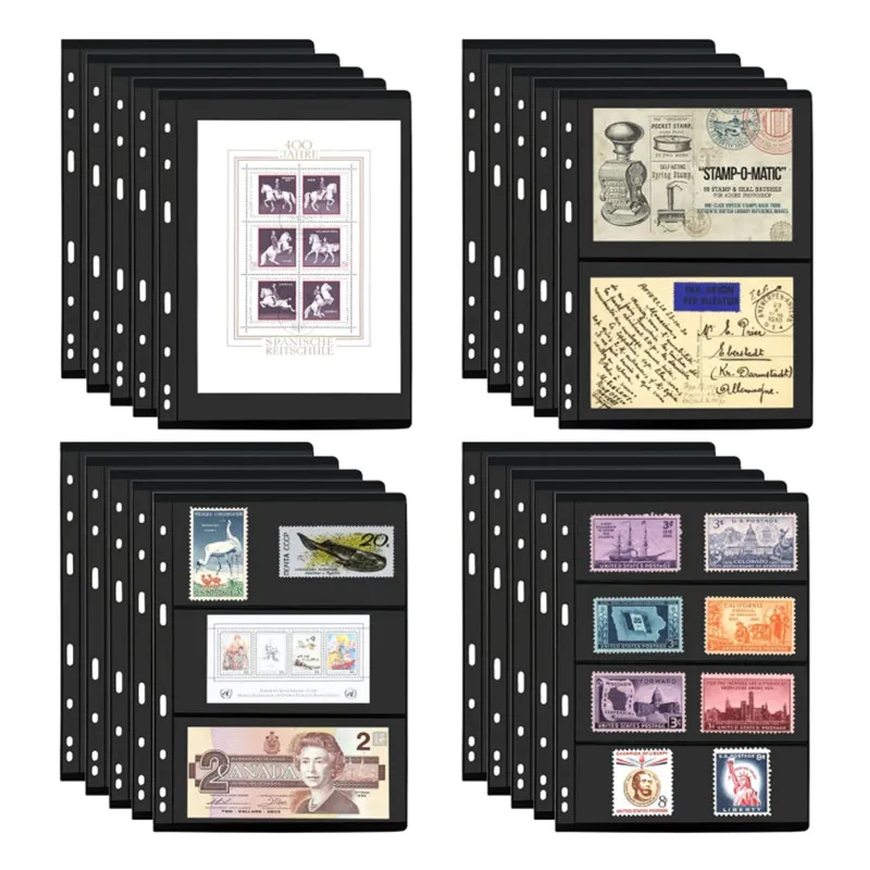 10Pcs-9-Hole-Stamp-Pages-for-Stamp-Album-Binder-Stamp-Collecting-Albums ...