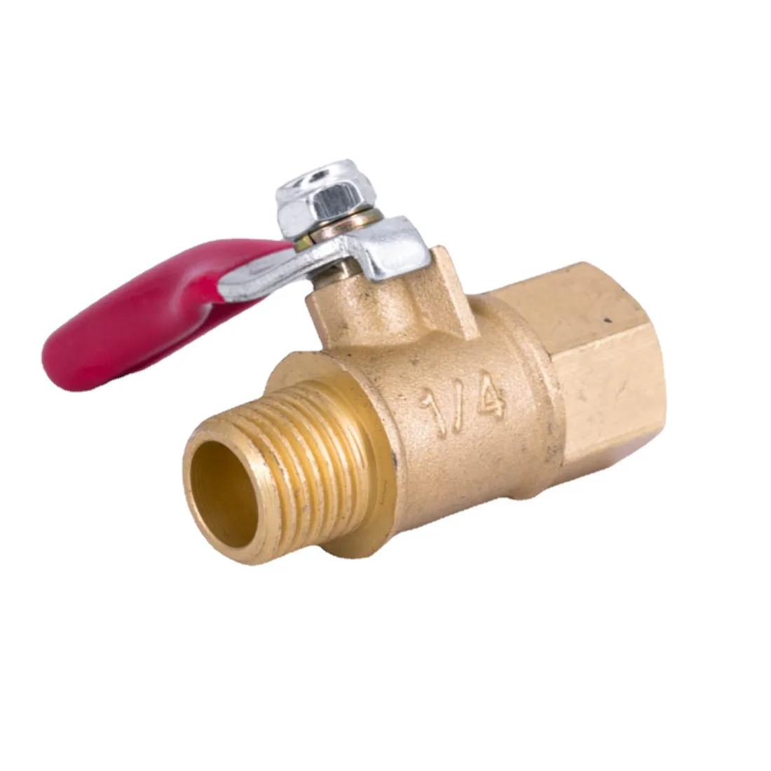 1-4-NPT-Female-Male-Mini-Brass-Shut-Off-Ball-Valve-Tap-Water-Gas-Fuel ...