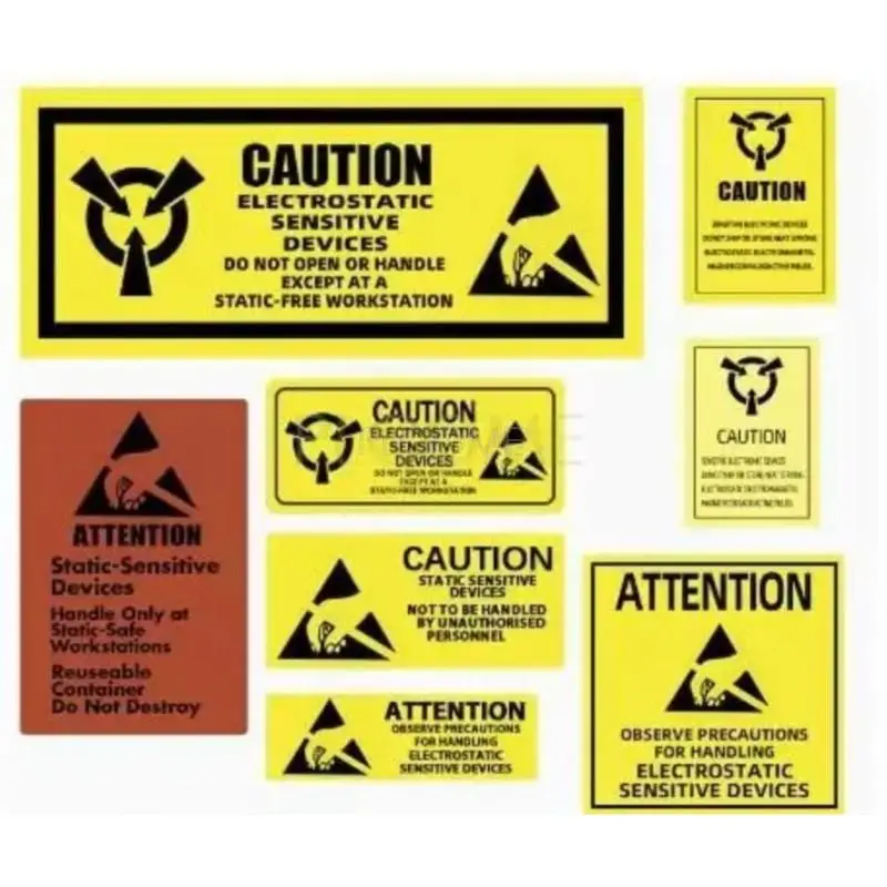 Customized-Different-Sizes-Electrostatic-Warning-Labels-Attention ...