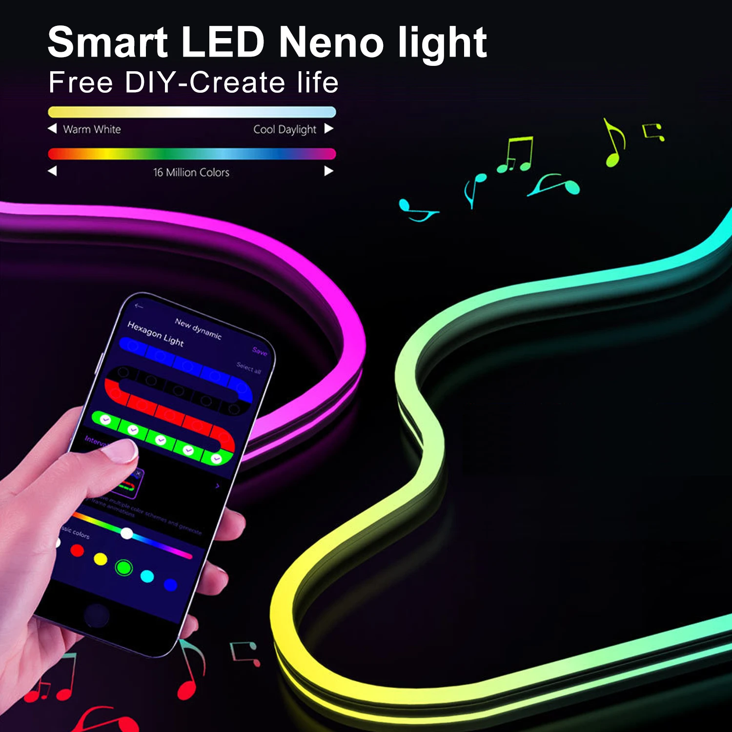 MeRGBW-Neon-LED-Strip-Lights-5V-3-2-1M-Silicone-Neon-Rope-Light-Music ...
