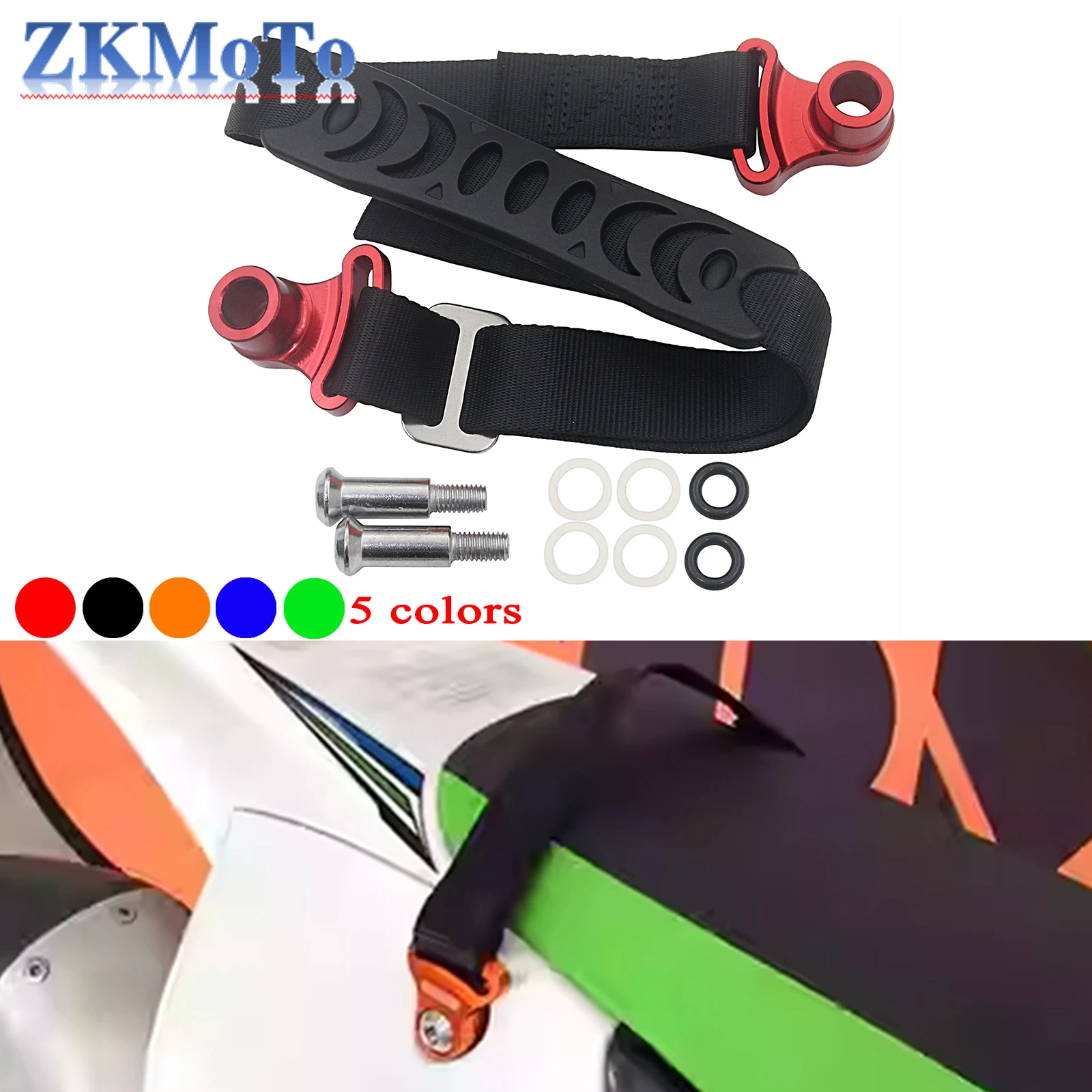 Motorcycle CNC Rear Rescue Traction Strap Pull Sling Belt For YAMAHA ...