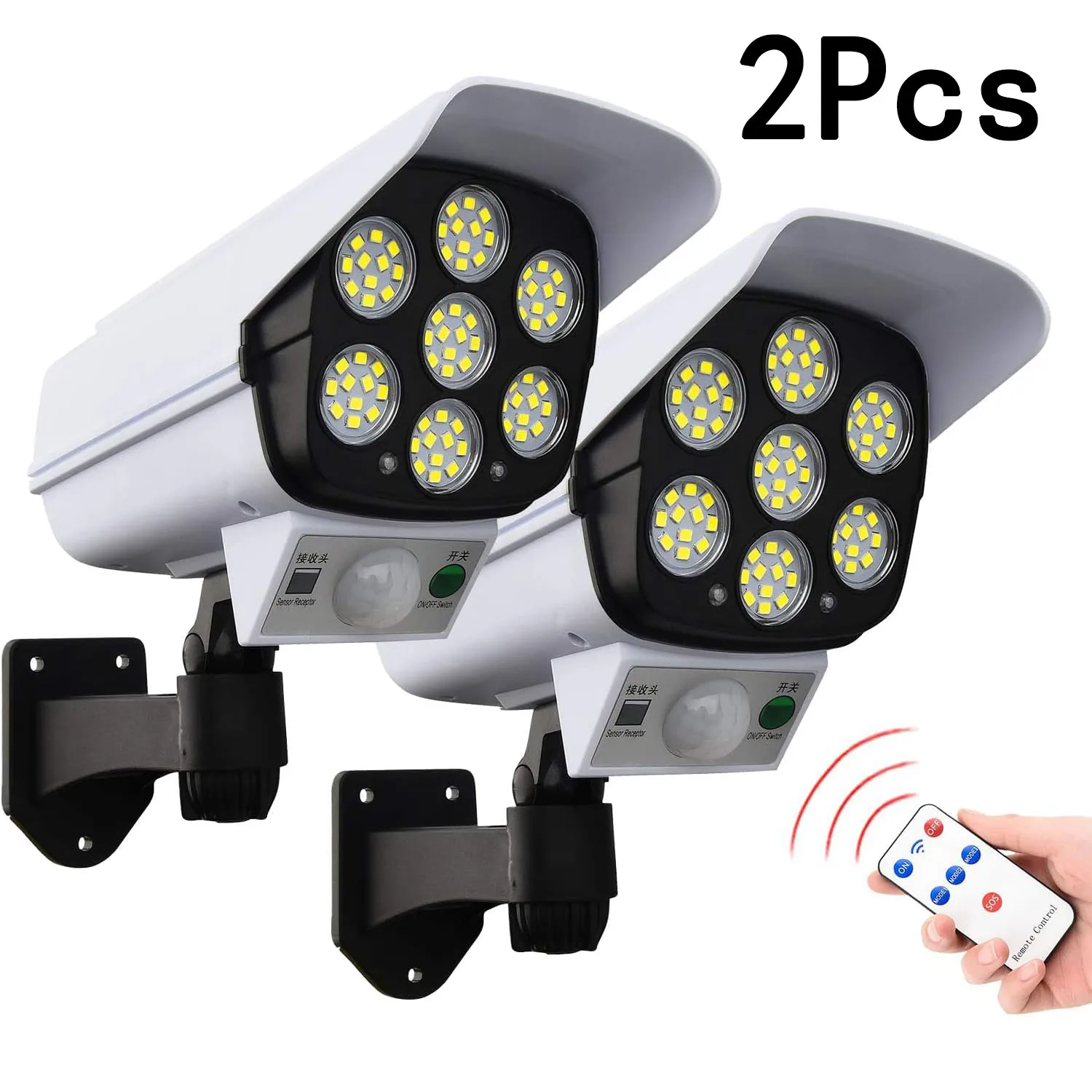 77LED-Solar-Light-Simulation-Security-Dummy-Camera-Motion-Sensor ...
