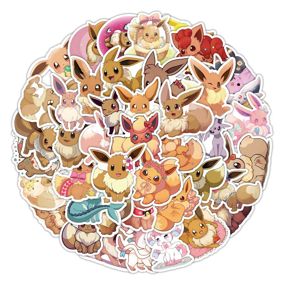 50pcs-New-Eyes-Eevee-Cartoon-Graffiti-Car-Trunk-Water-Cup-Waterproof ...