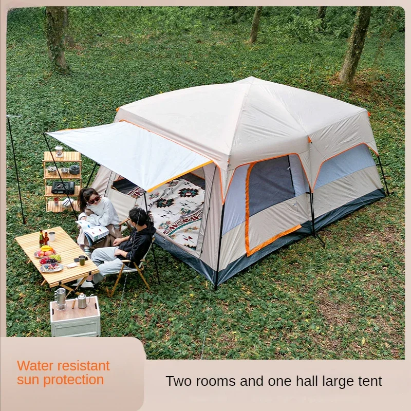 Outland-Outdoor-Camping-Tent-Two-Rooms-One-Hall-Portable-Home-Tent ...