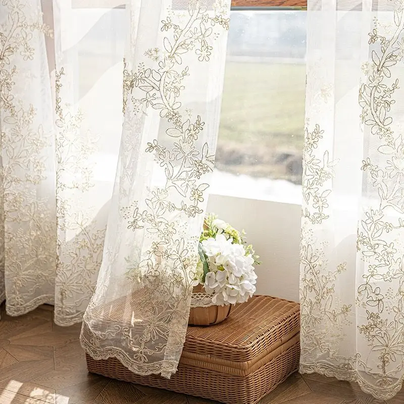 1PC-Pastoral-Embroidery-Sheer-Spring-Curtain-for-Living-Room ...