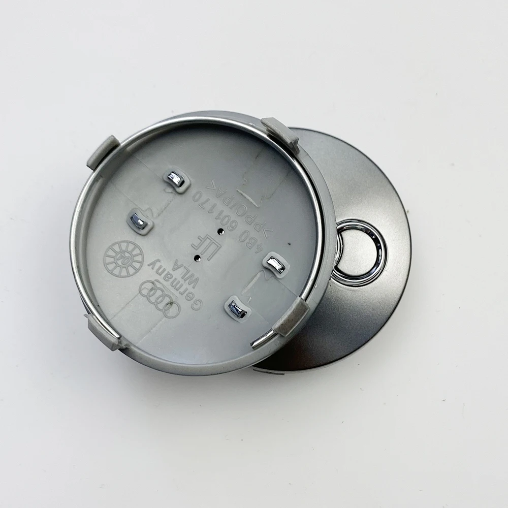 4 Pcs 60mm Grey Wheel Replacement Center Hub Caps For Audi A3 A4 A6 A8 ...