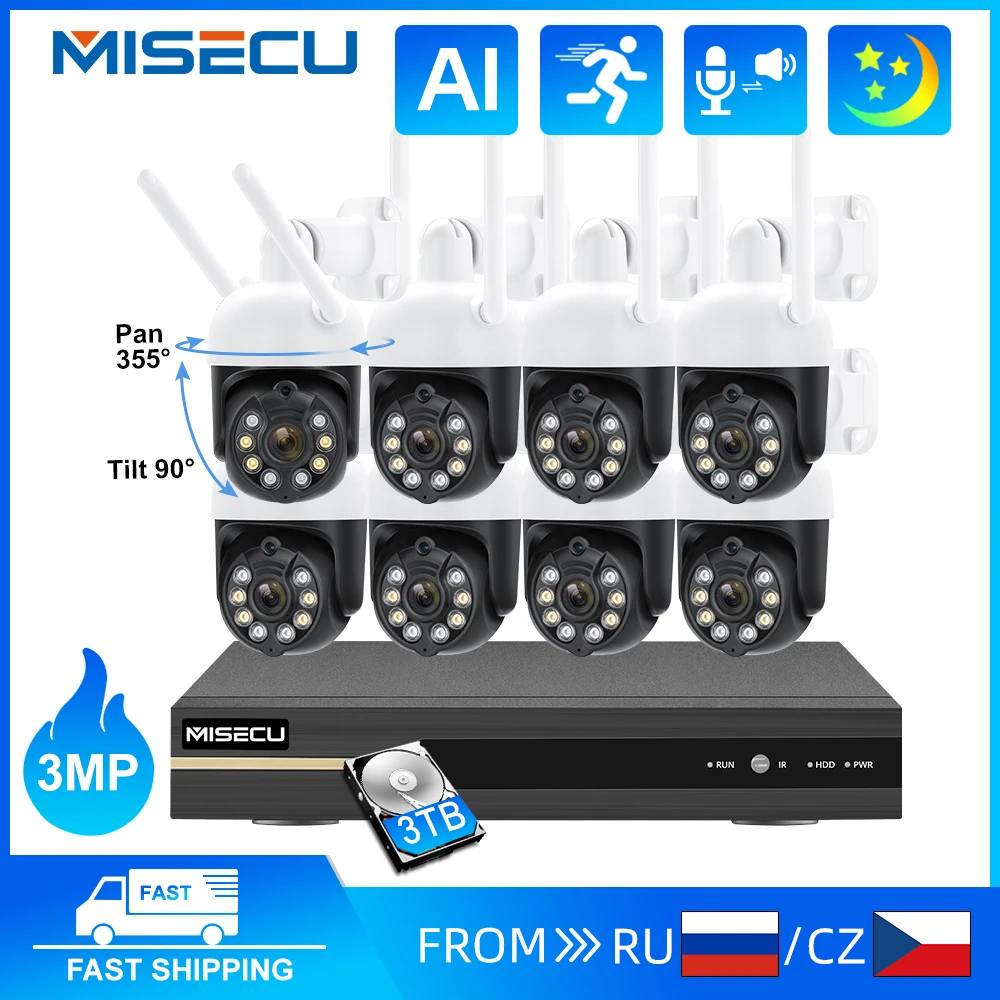 MISECU-8CH-3MP-Wireless-CCTV-System-Two-Way-Audio-Waterproof-PTZ-WIFI ...