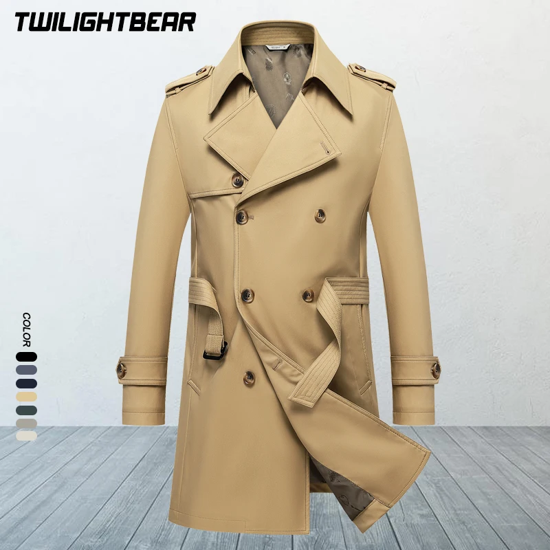 Trench-Coat-Cl-ssico-Monocrom-tico-Masculino-Plus-Size-Windbreak-Alta ...