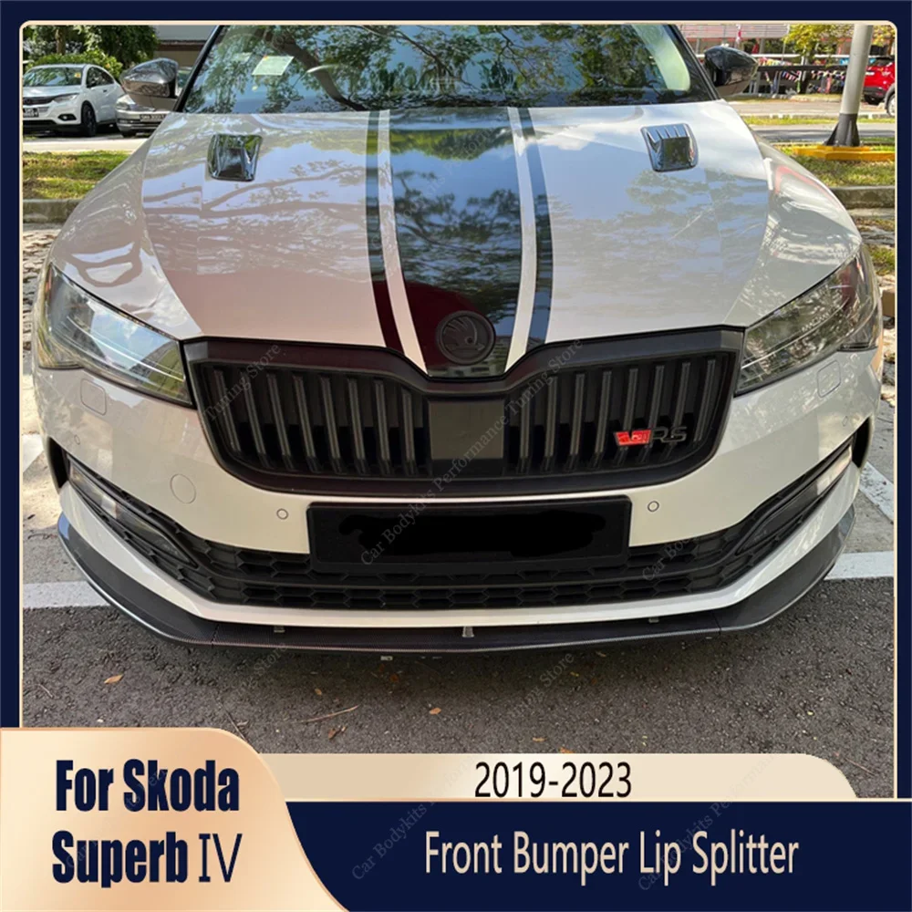 For-Skoda-Superb-B8-B8-5-3Pcs-Front-Bumper-Lip-Spoiler-Splitter-Superb ...