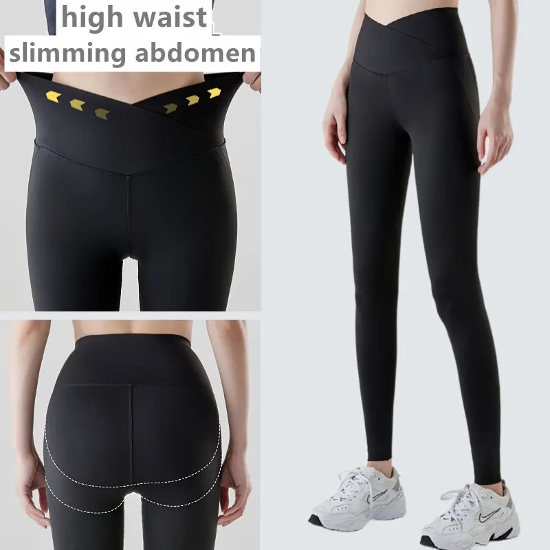 2023-Nylon-Back-V-Butt-Yoga-Pants-Women-High-Waist-Fitness-Workout-Gym ...