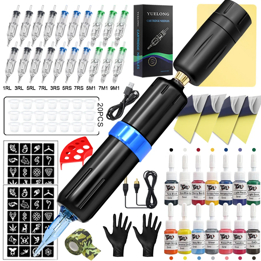 Complete-Wireless-Tattoo-Kit-Portable-Rotary-Tattoo-Pen-Set-with ...