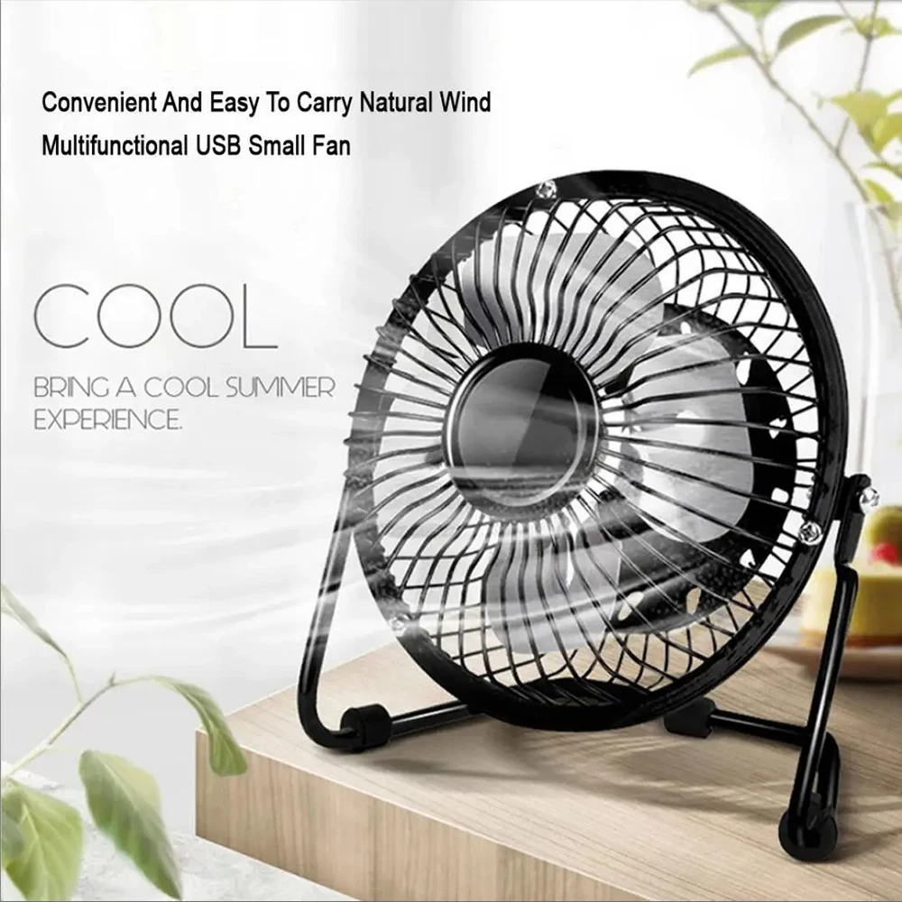 Mini-USB-Fan-Portable-Fans-Metal-Cooler-Cooling-4-Blades-Desktop-Mute ...