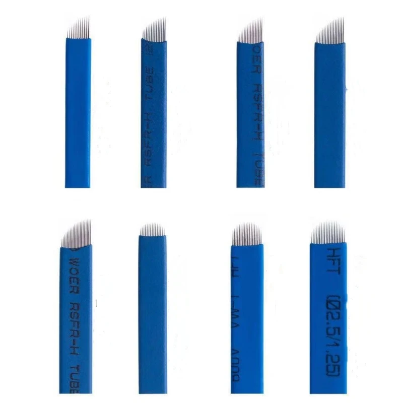 50PCS-0-18mm-Permanent-Makeup-Manual-Eyebrow-Tattoo-Needles-Blade-For ...