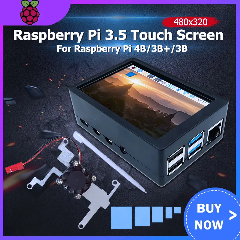 Raspberry-Pi-3-5-Touch-Screen-480-320-LCD-TFT-Display-Optional-ABS-Case ...