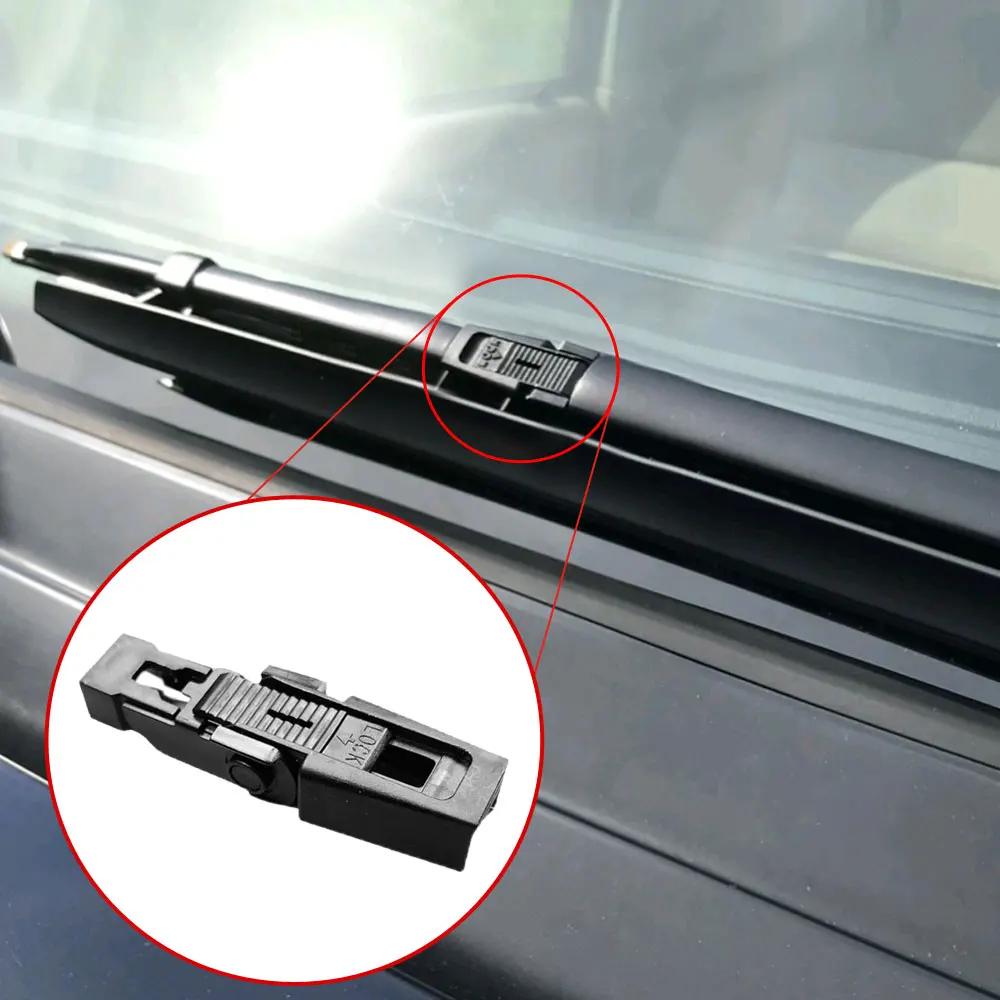 2Pcs-Black-Car-Front-Windshield-Wiper-Arm-Plastic-Lock-Clip-Fixing ...
