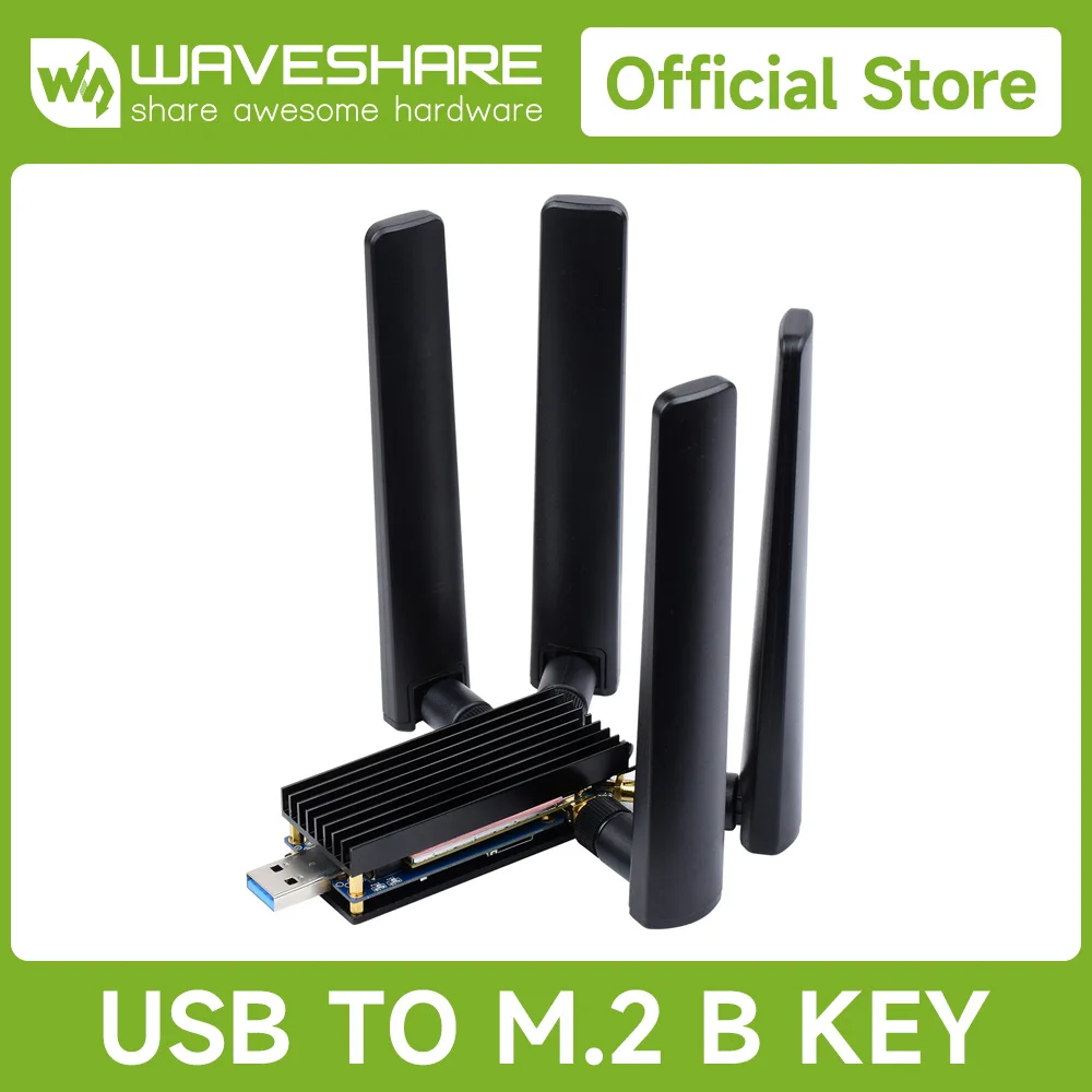 Waveshare-5G-DONGLE-Module-Quad-antennas-USB3-1-port-Aluminum-Alloy ...