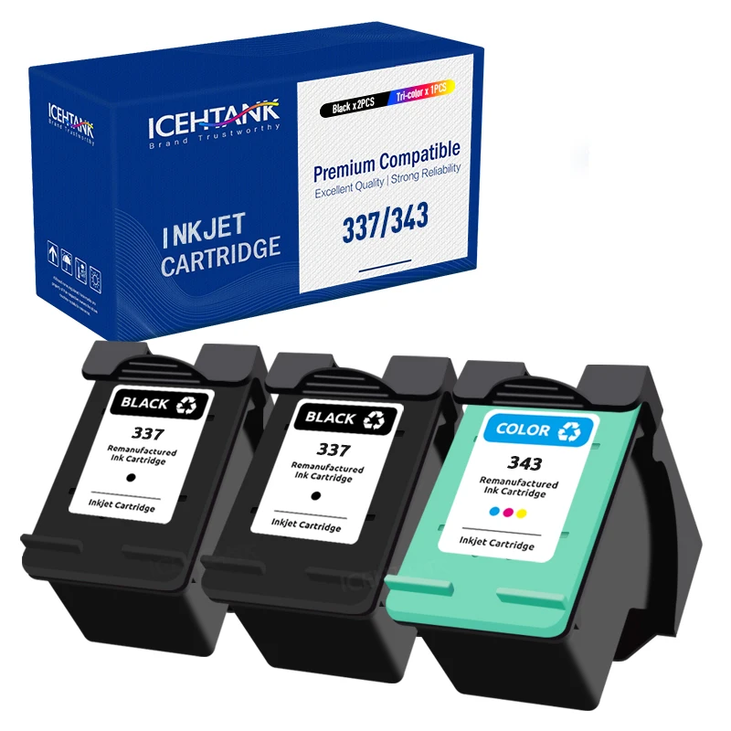 Icehtank-Compatible-Ink-Cartridge-For-HP337-For-HP343-Replace-For-HP ...